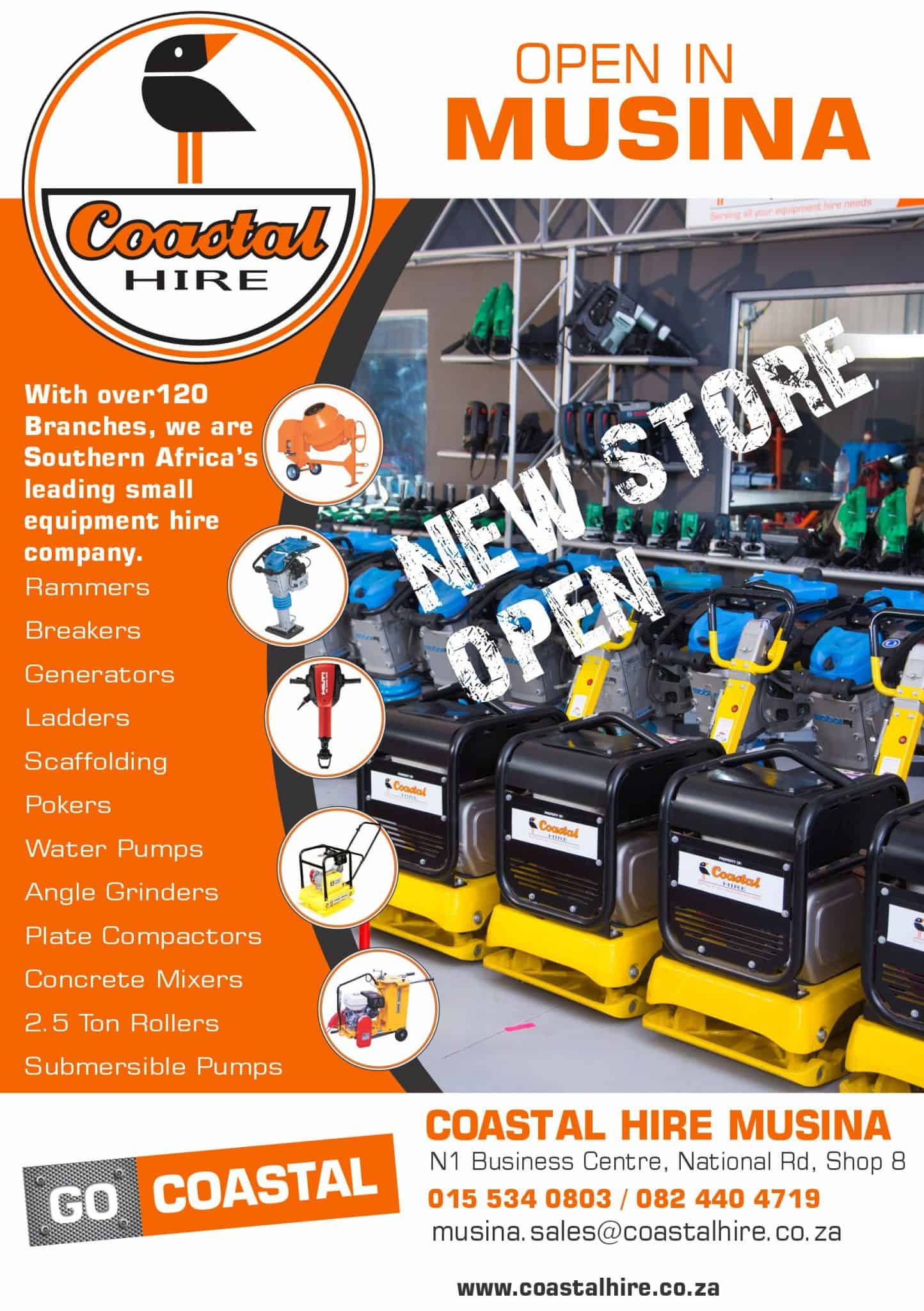 Coastal Hire Musina - Now Open